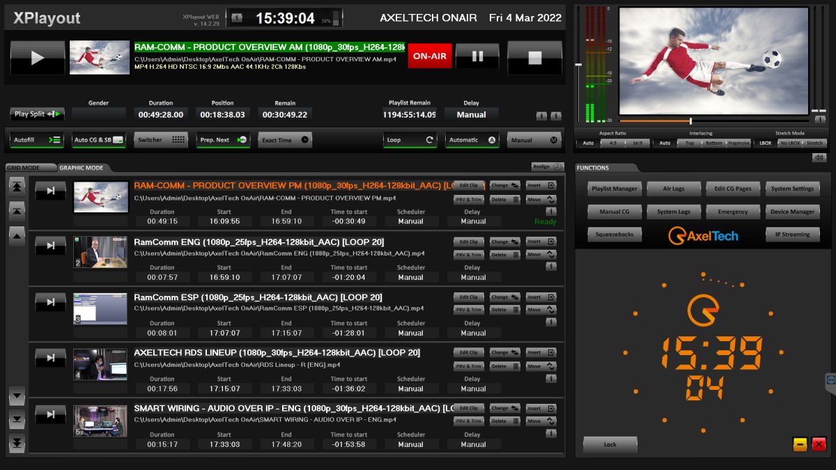 Axel XTV Dual-Channel Television Automation System with 16TB Storage ...