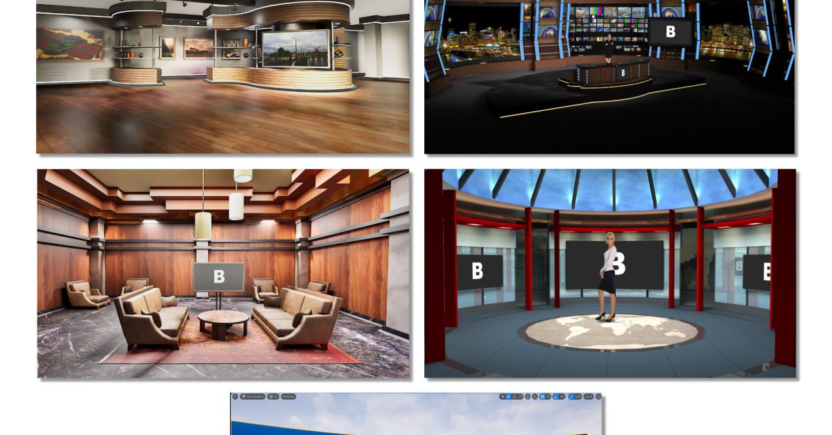 VirtualSetWorks - Five 3D Virtual Sets for Aximmetry and Unreal Engine ...