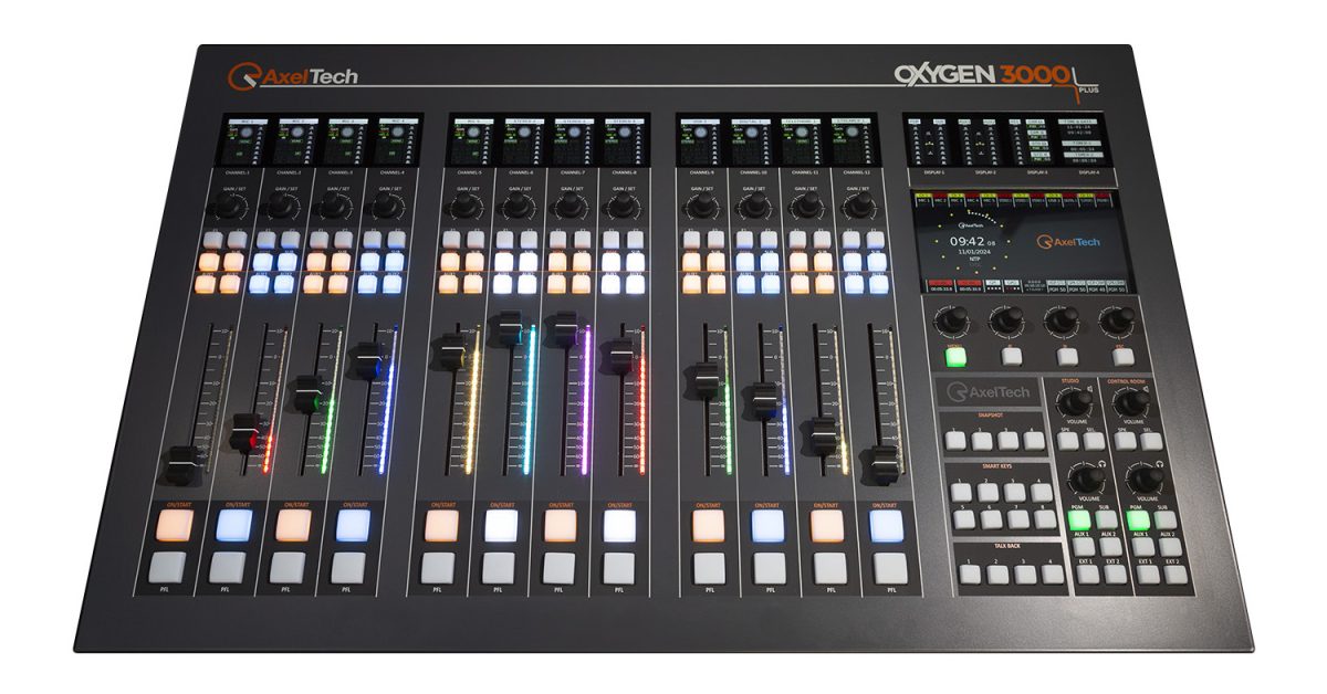 Axel Oxygen 3000 Plus Digital Broadcast 12 Fader Audio Console - US ...